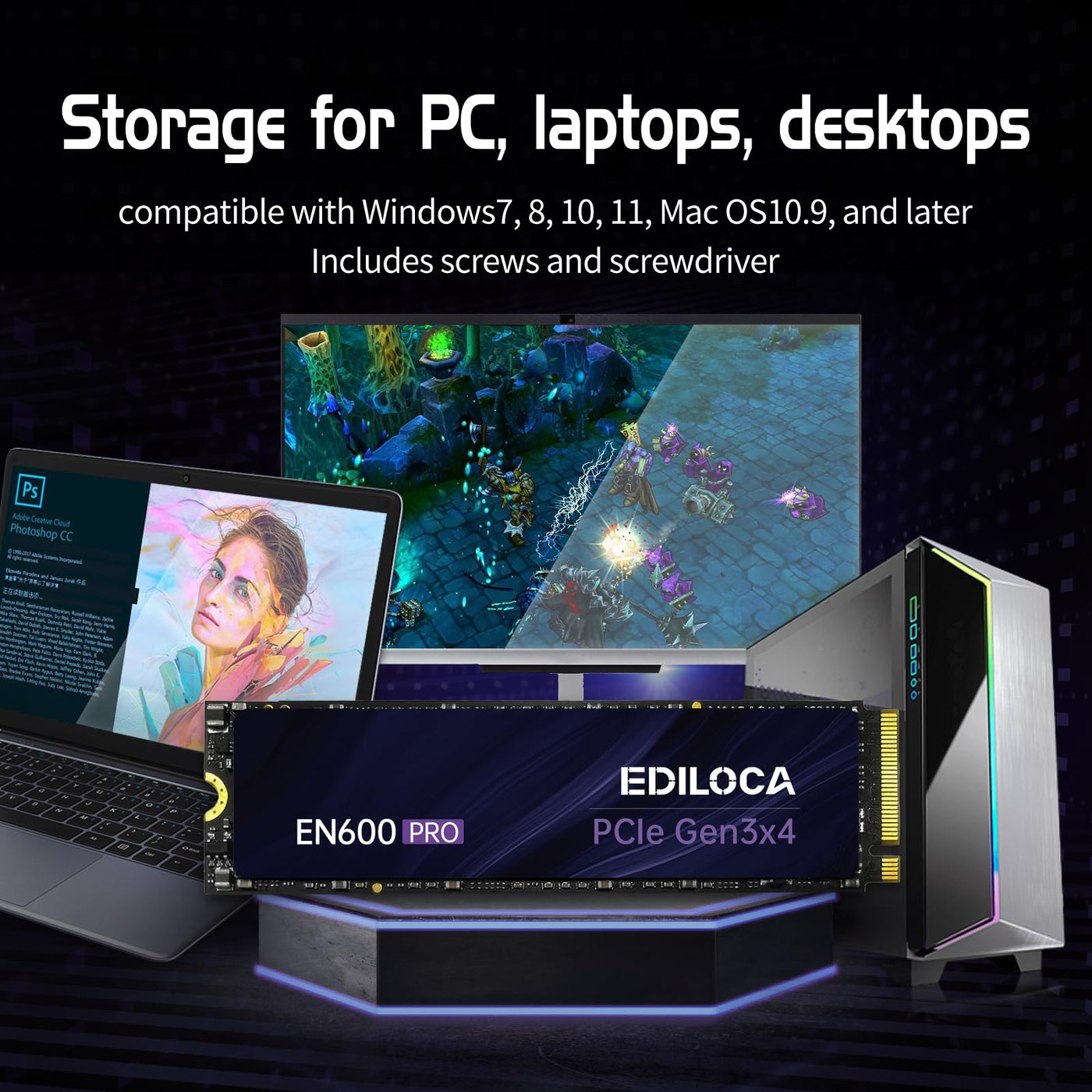 Ediloca EN600 PRO M.2 SSD PCle 3.0x4